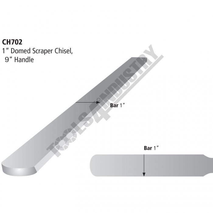 R8153 - CH702 Domed Scraper Chisel - HSS Wood Turning Tool | t4i.co.nz